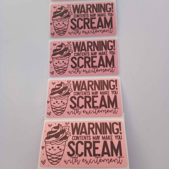 Office | 10 Warning Scream Shipping Labels Thermal Packaging Stickers ...